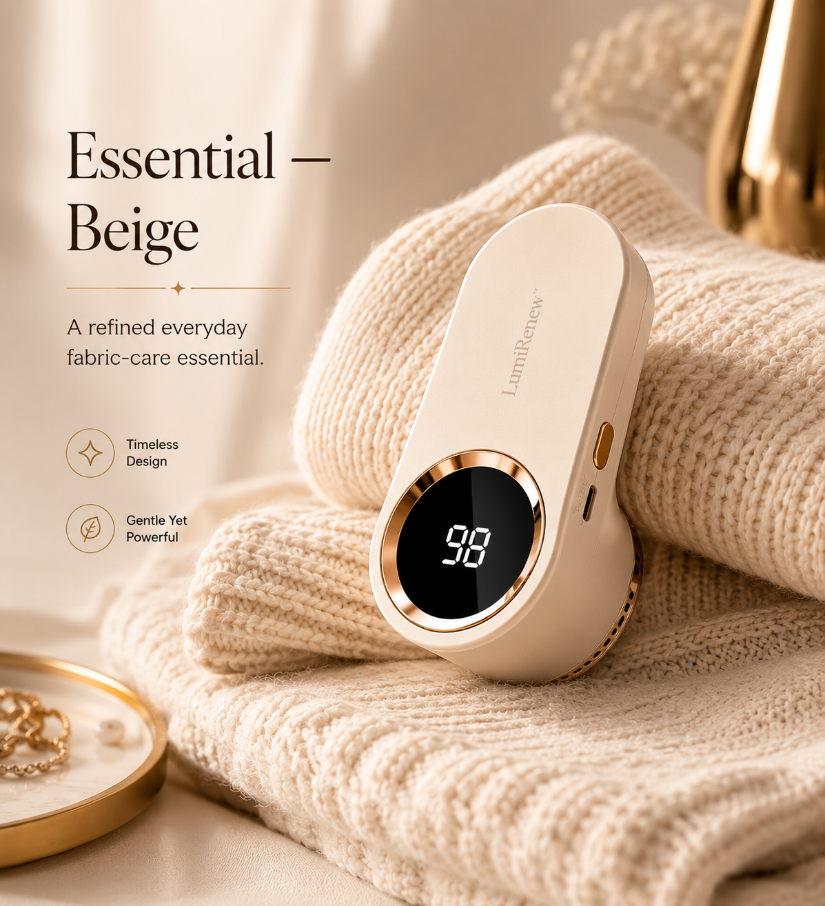 LumiRenew™ Rechargeable Fabric Shaver – Serenus Living